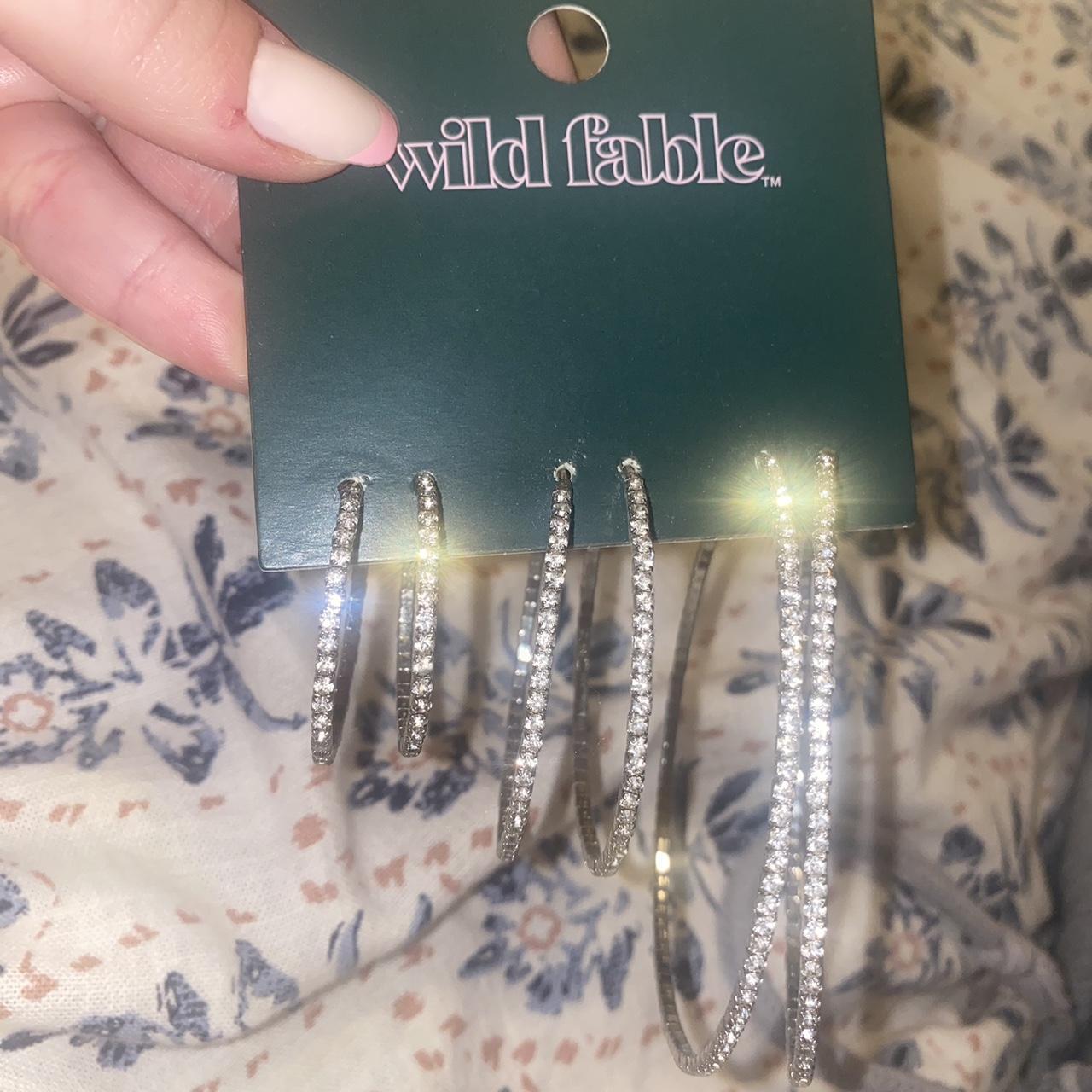 Wild Fable Target Diamond Hoops only middle pair... - Depop