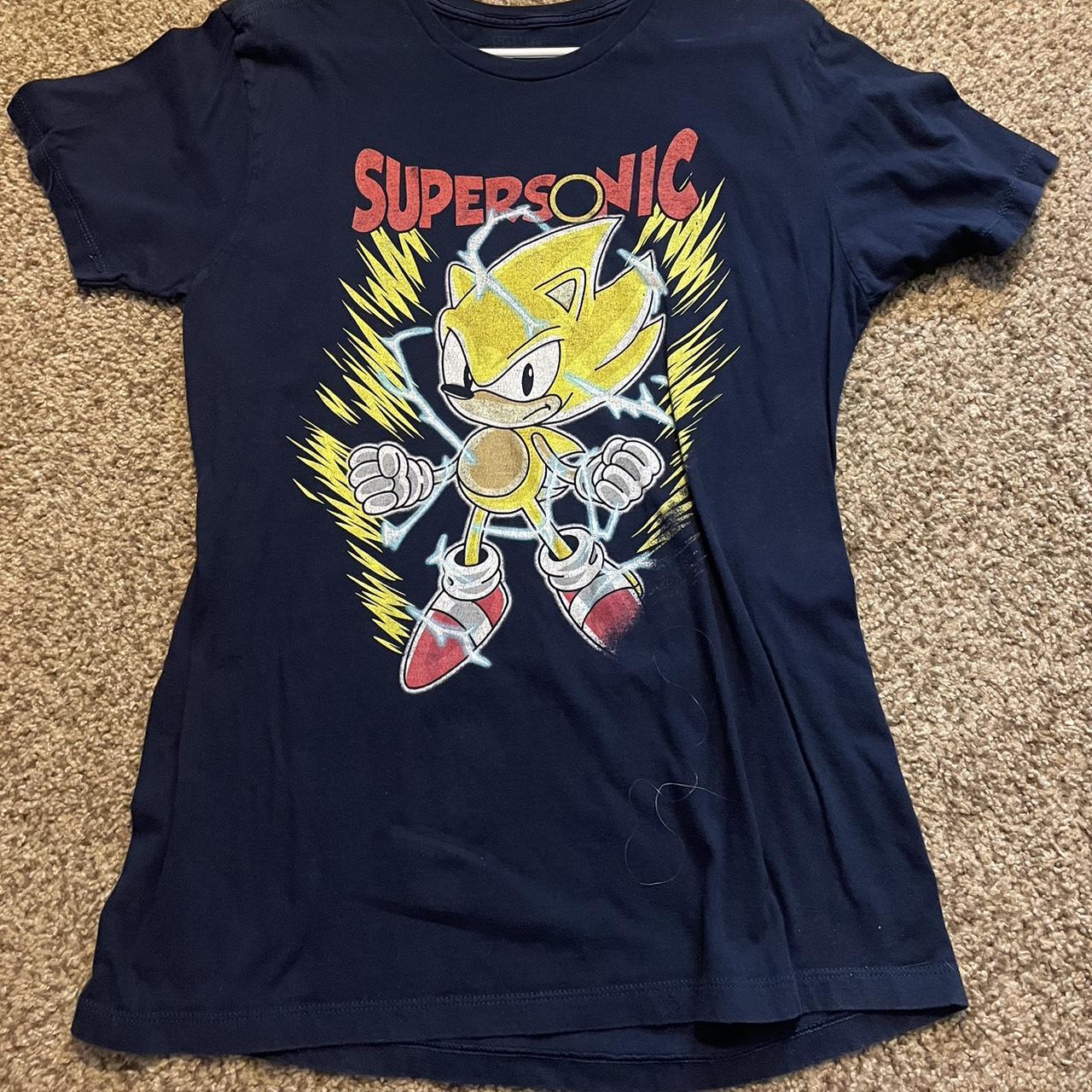 Navy Sonic the Hedgehog tee | Depop