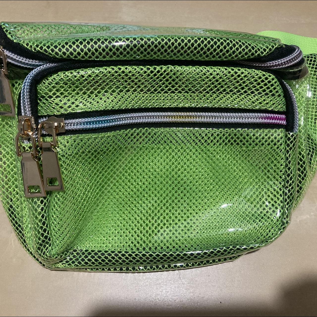Neon green plastic bumbag Great for festivals,... - Depop