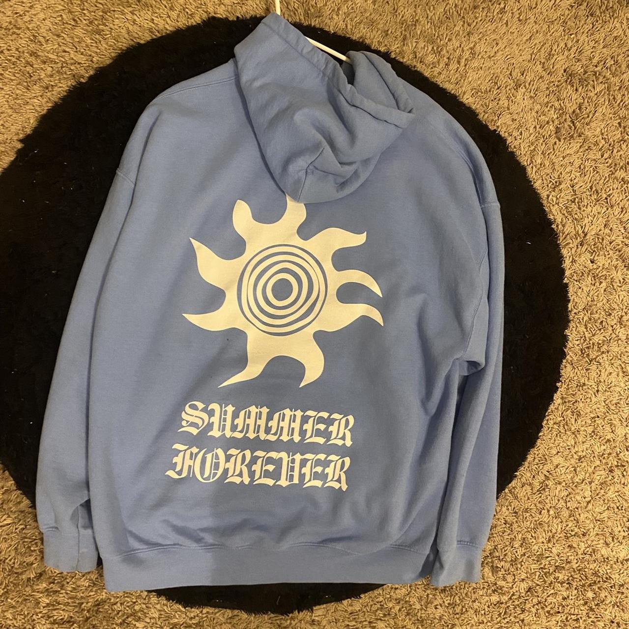 Official LANY summer forever tour merch blue hoodie... - Depop