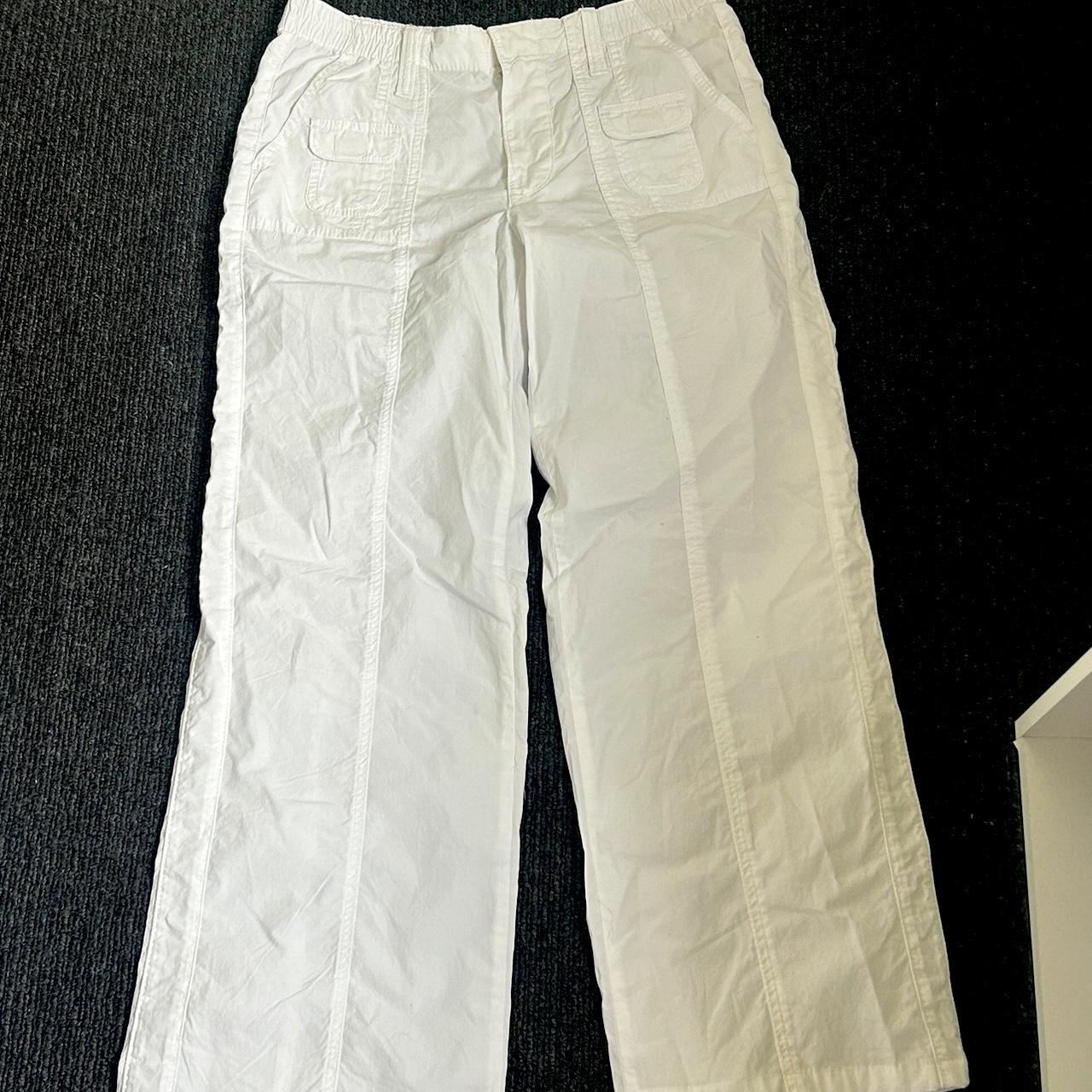 white low rise pants - from subdued - never worn -... - Depop