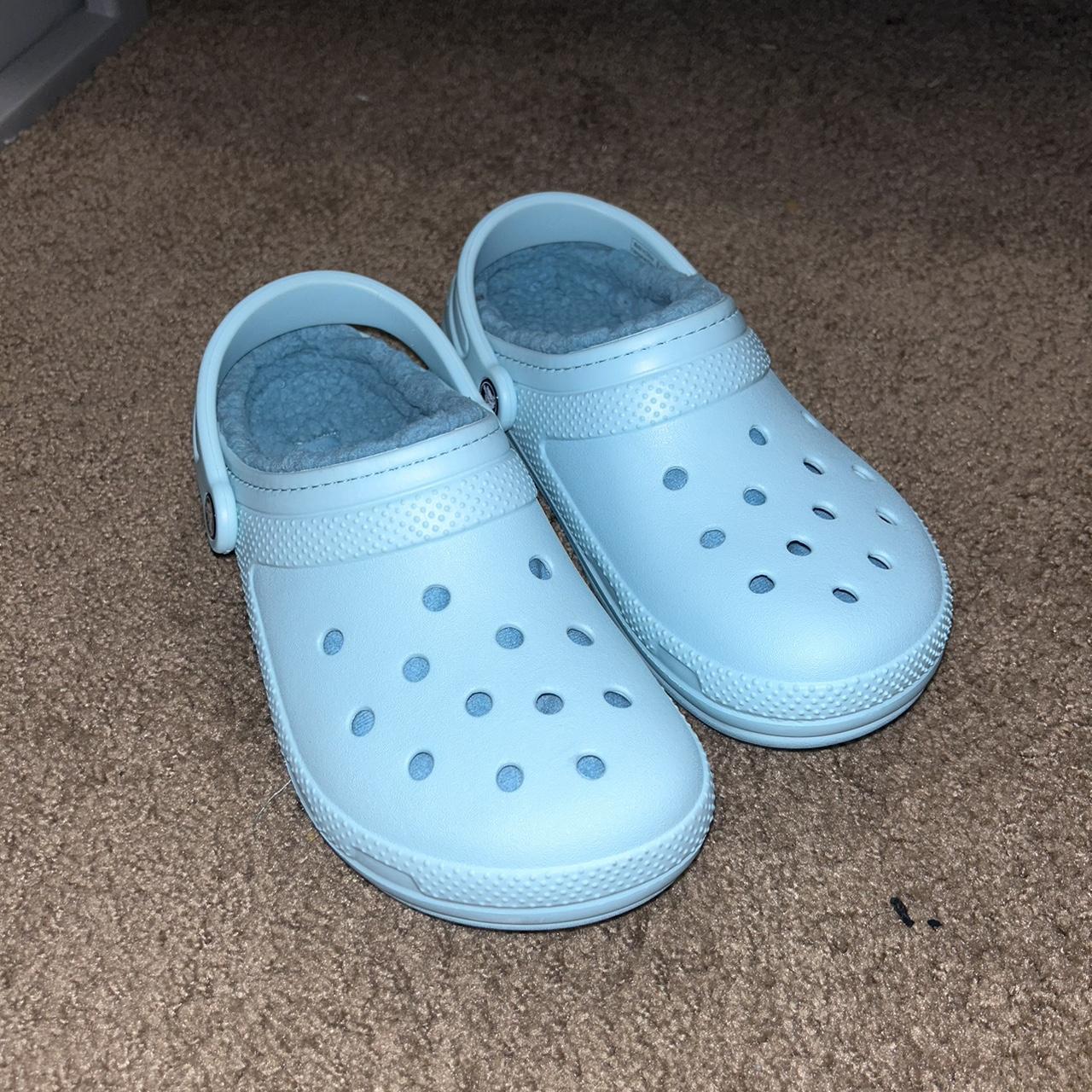 Classic Lined Clogs! Color: Pure Water Very fluffy... - Depop