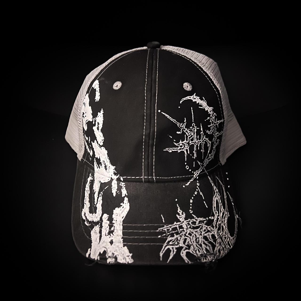 Cyber-sigilism / Aggrogoth Distressed Cap -Cap is... - Depop