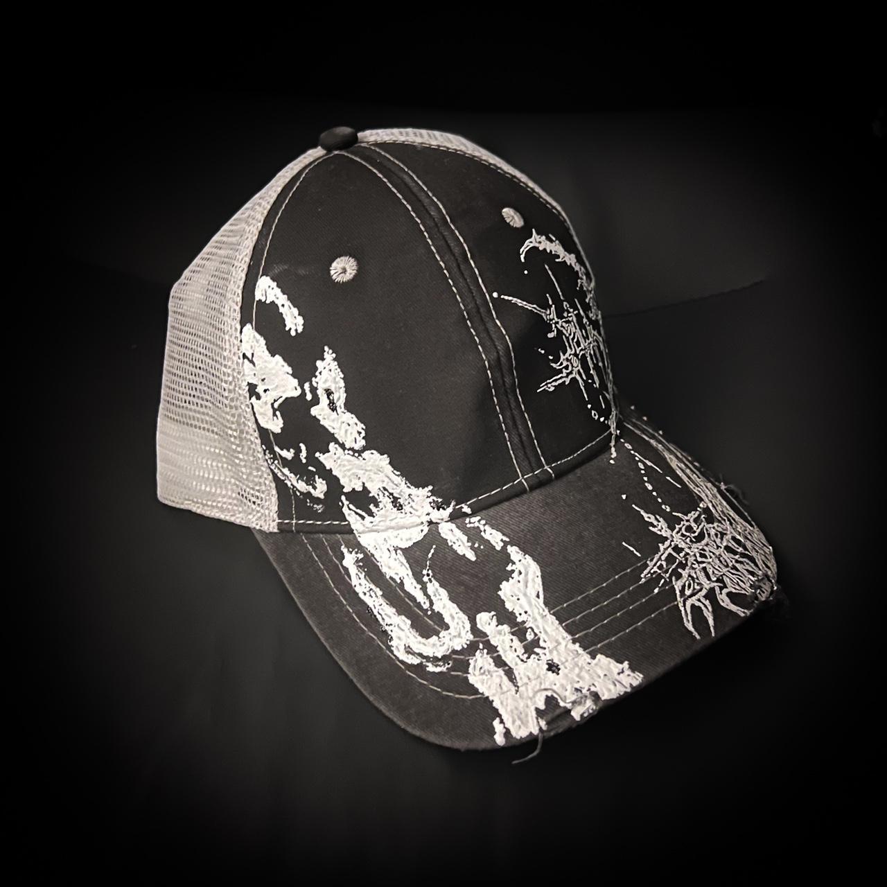Cyber-sigilism / Aggrogoth Distressed Cap -Cap is... - Depop