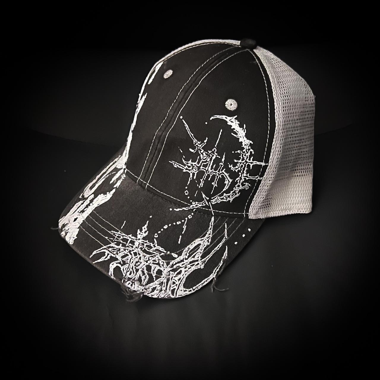 Cyber-sigilism / Aggrogoth Distressed Cap -Cap is... - Depop