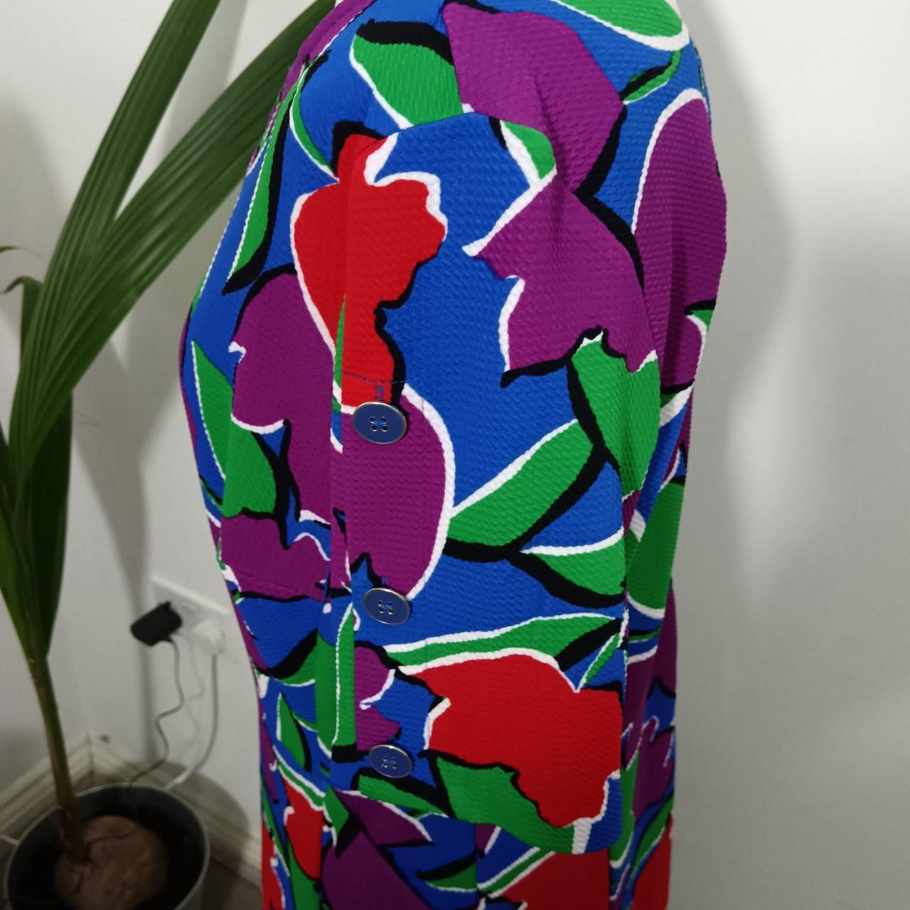 Tu #funky #pop bold bright #retro print #teadress... - Depop