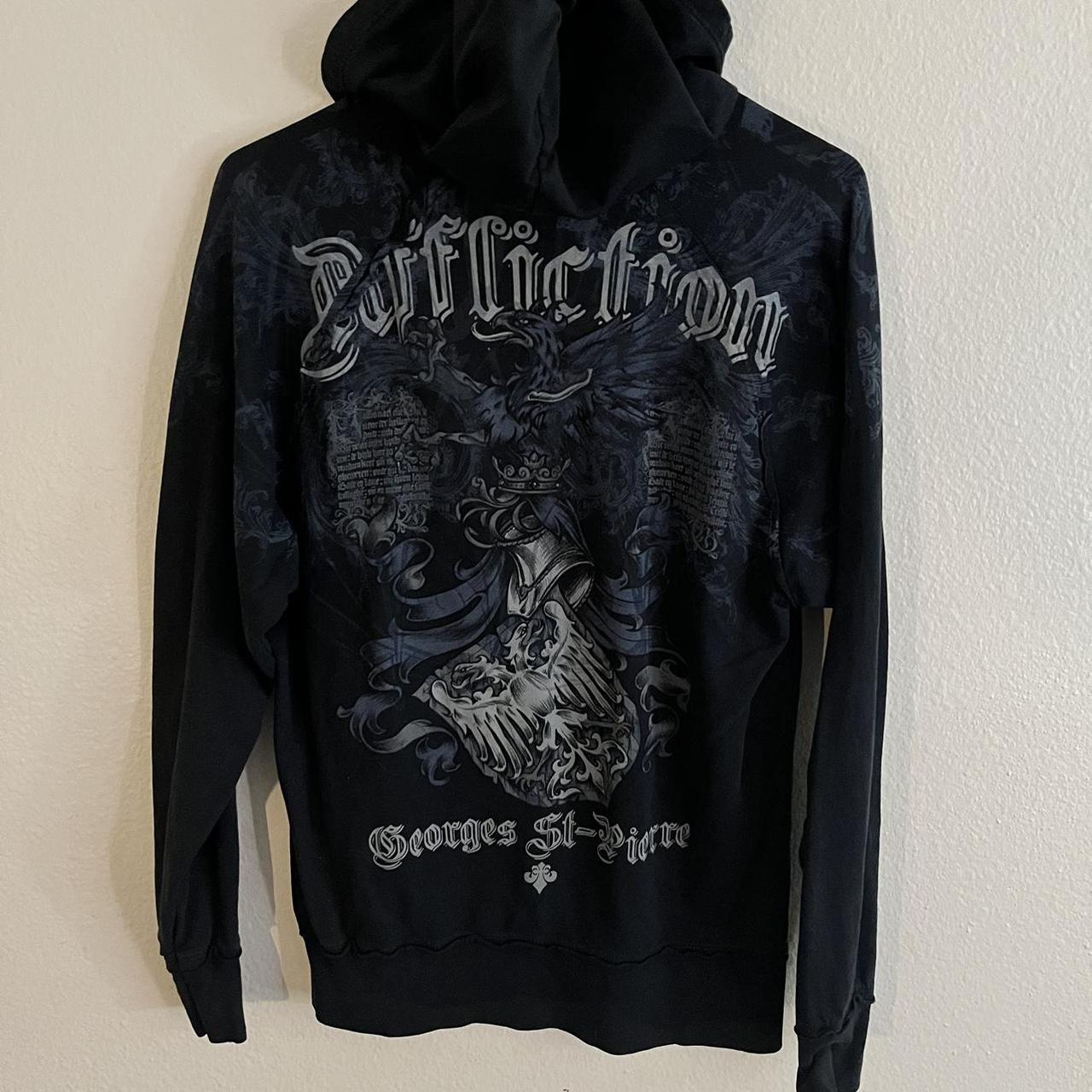 Y2K Affliction RUSH Grunge Emo Mallgoth Hoodie size... - Depop