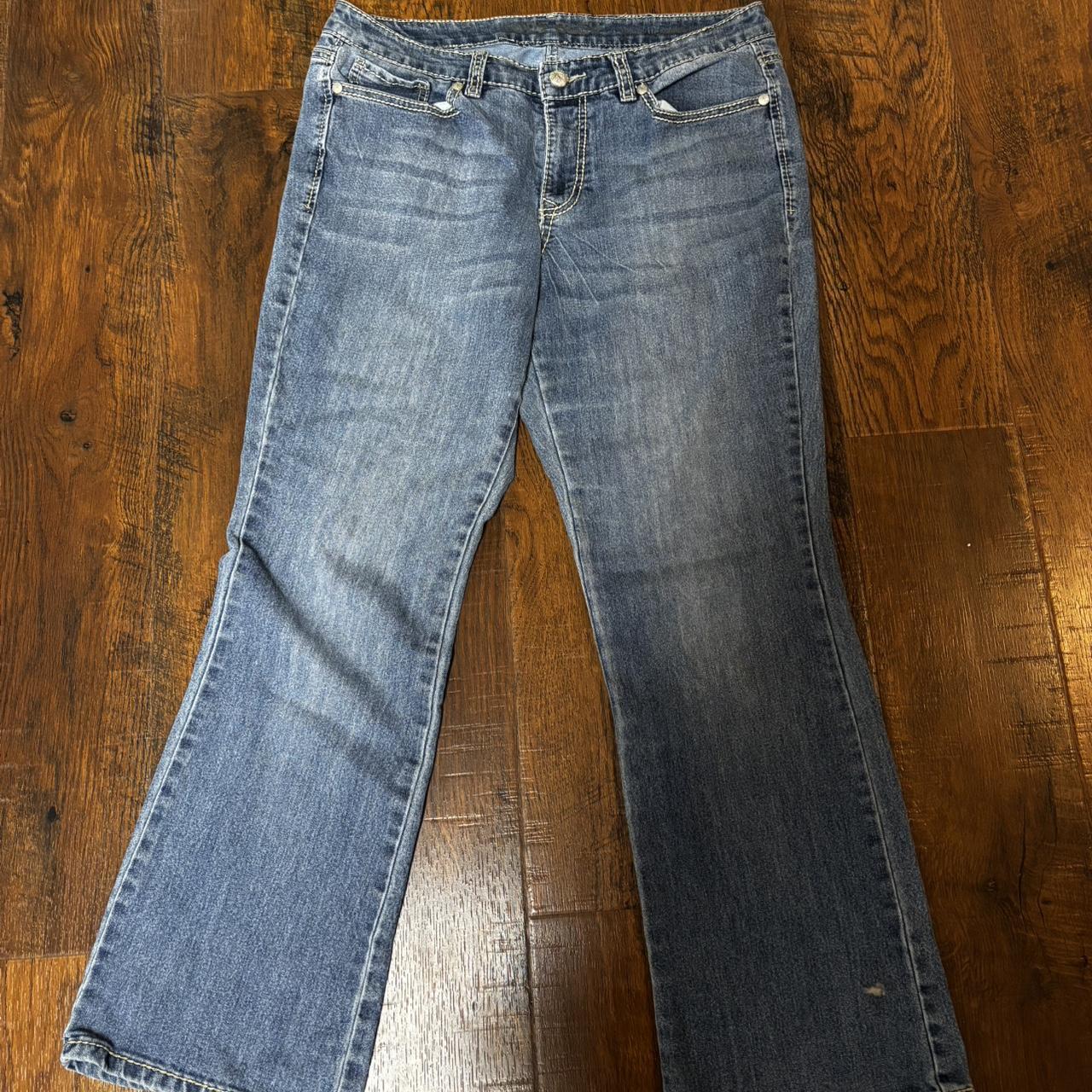 code bleu straight fit boot cut jeans size 14 (fits... | Depop