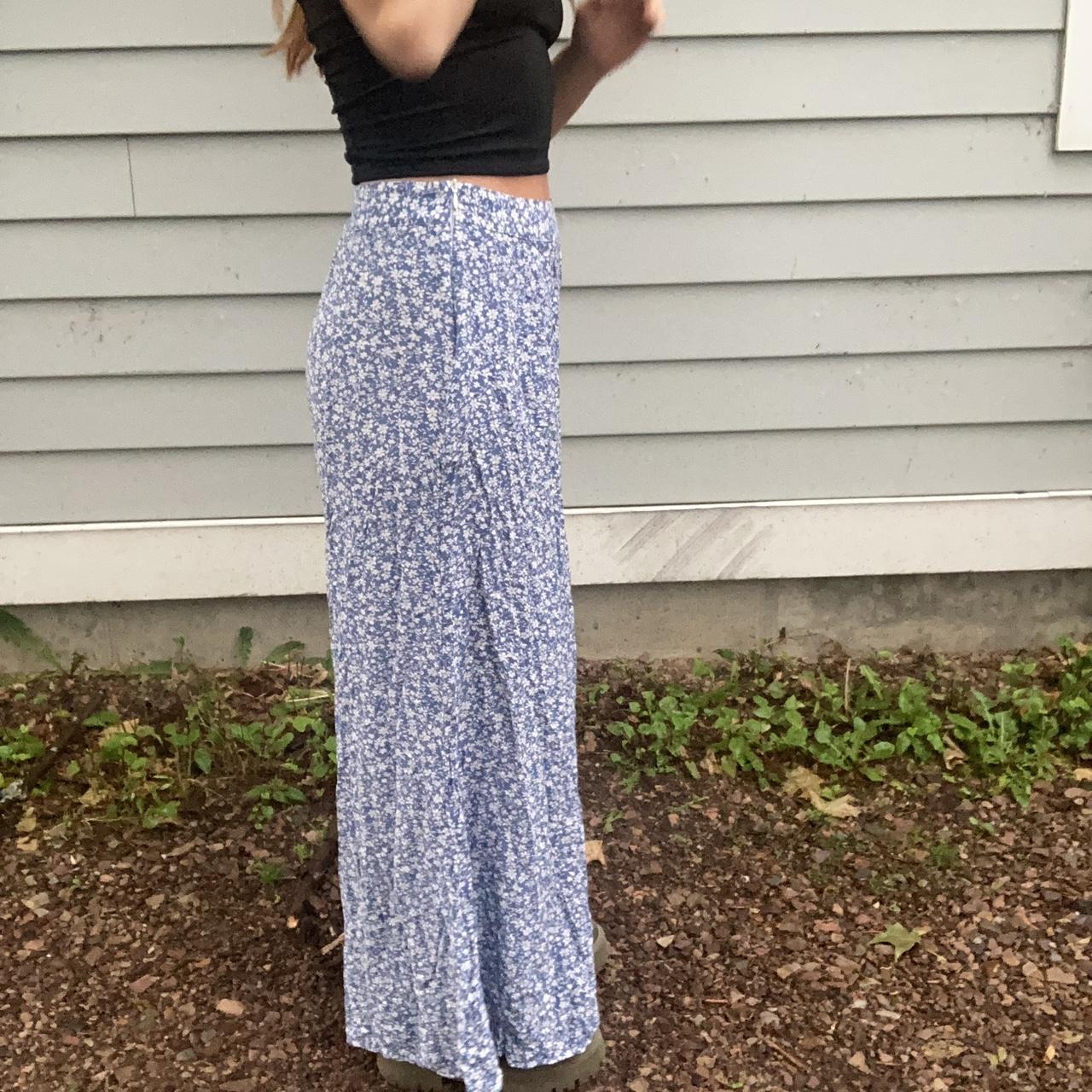 Luuske blue flowy pants! Ditsy floral pattern,... - Depop