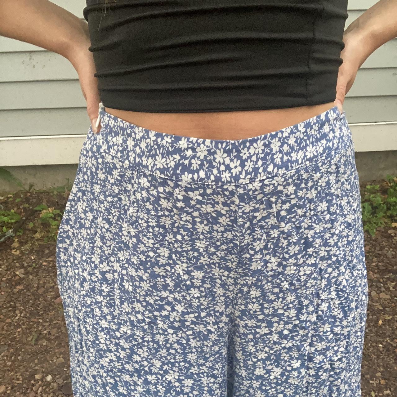 Luuske blue flowy pants! Ditsy floral pattern,... - Depop