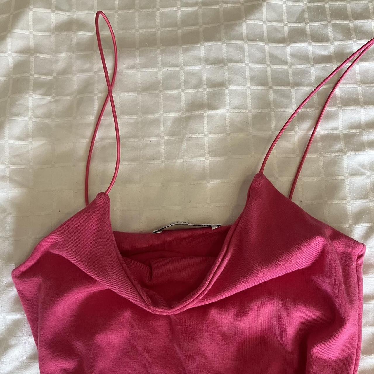 zara mini dress, hot pink & very flattering! fits... - Depop