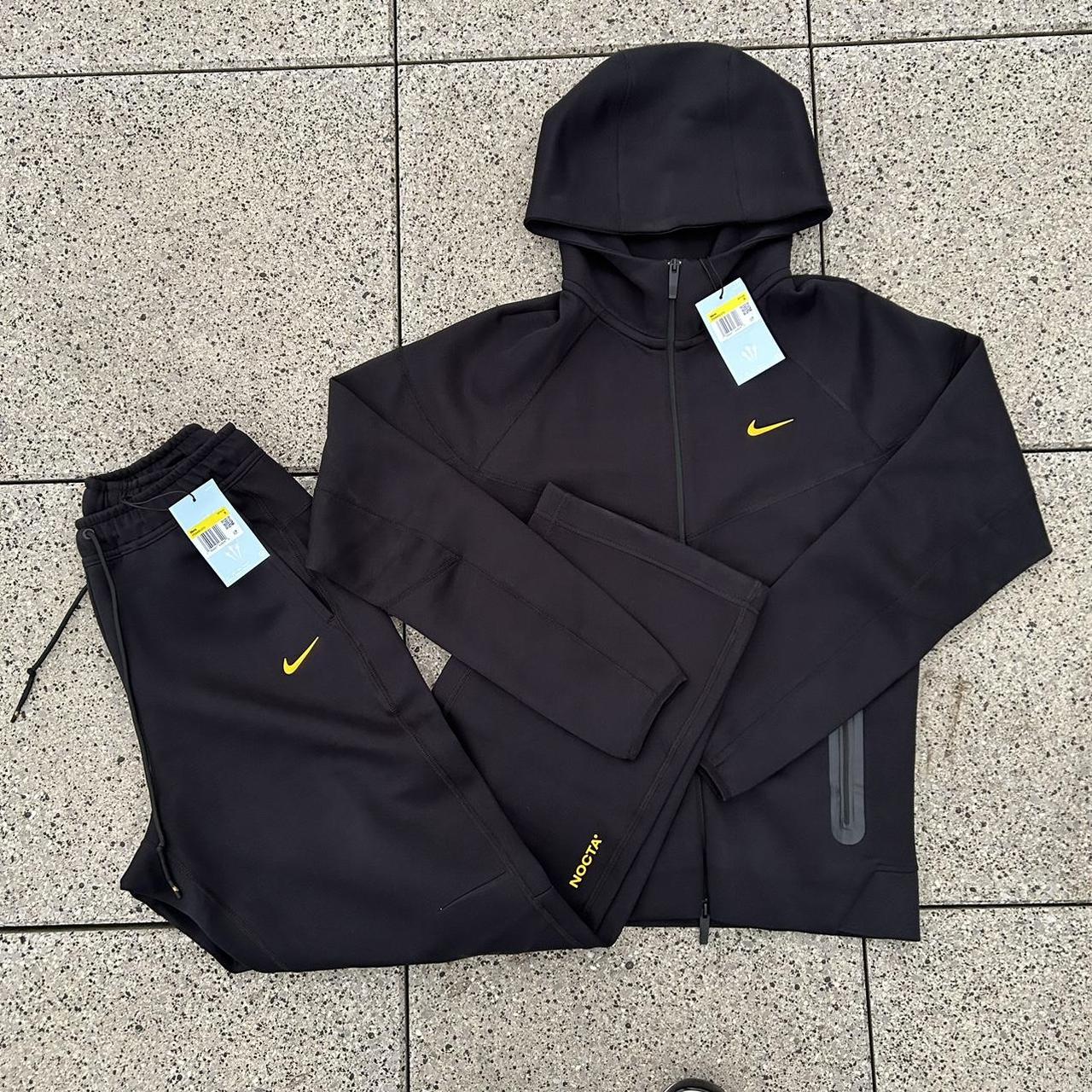 Nike X Drake NOCTA Tech Fleece Tracksuit🖤💛(BLACK &... - Depop