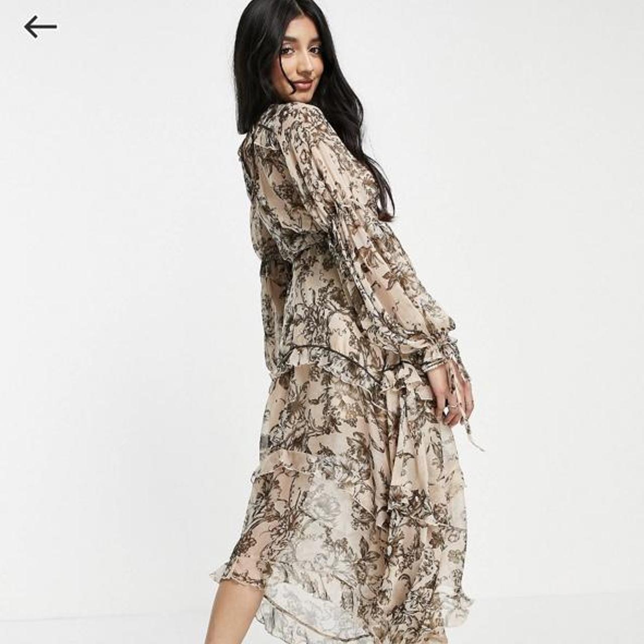 ASOS design ruffle dress Floral print Worn twice-... - Depop