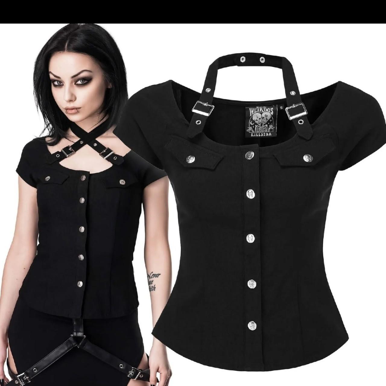 Killstar Women's Black Blouse | Depop