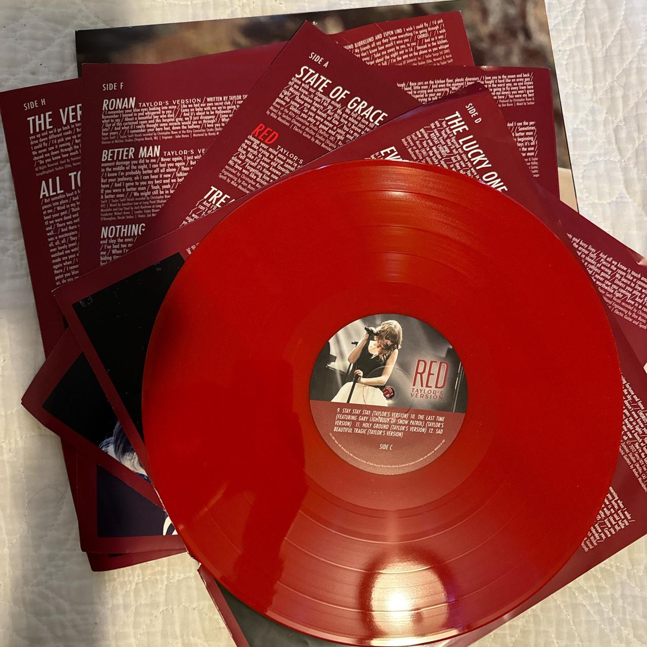 red Taylor’s version vinyl - red pressing - tv -... - Depop