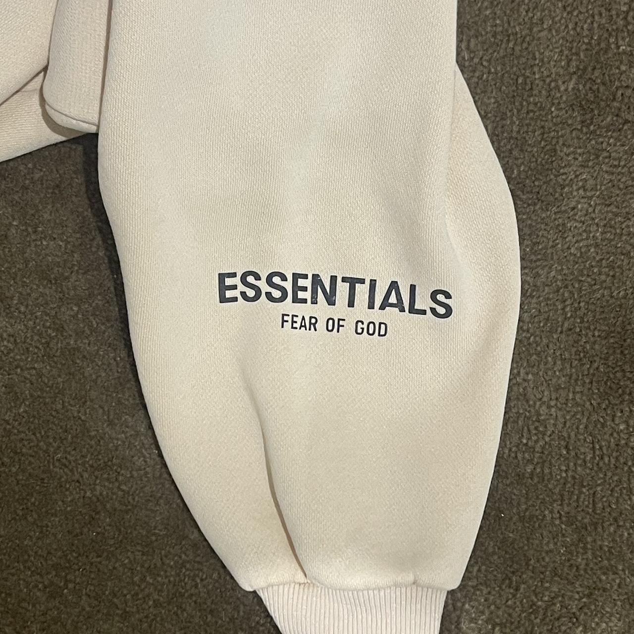 essentials hoodie! size small - cream! Price... - Depop