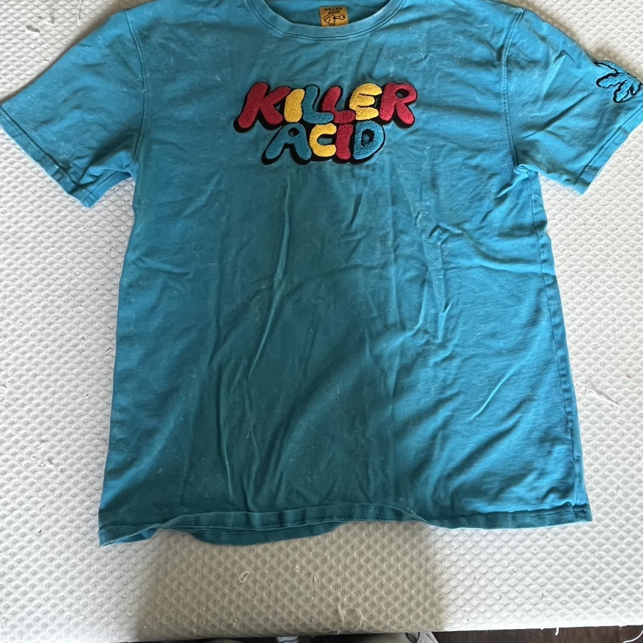 XL blue killer acid shirt . rarely worn - Depop