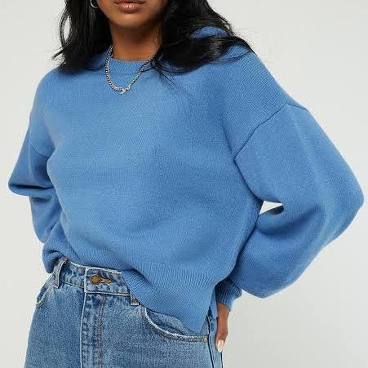 Blue knit sweater - Luck and Trouble - size 10, only... - Depop