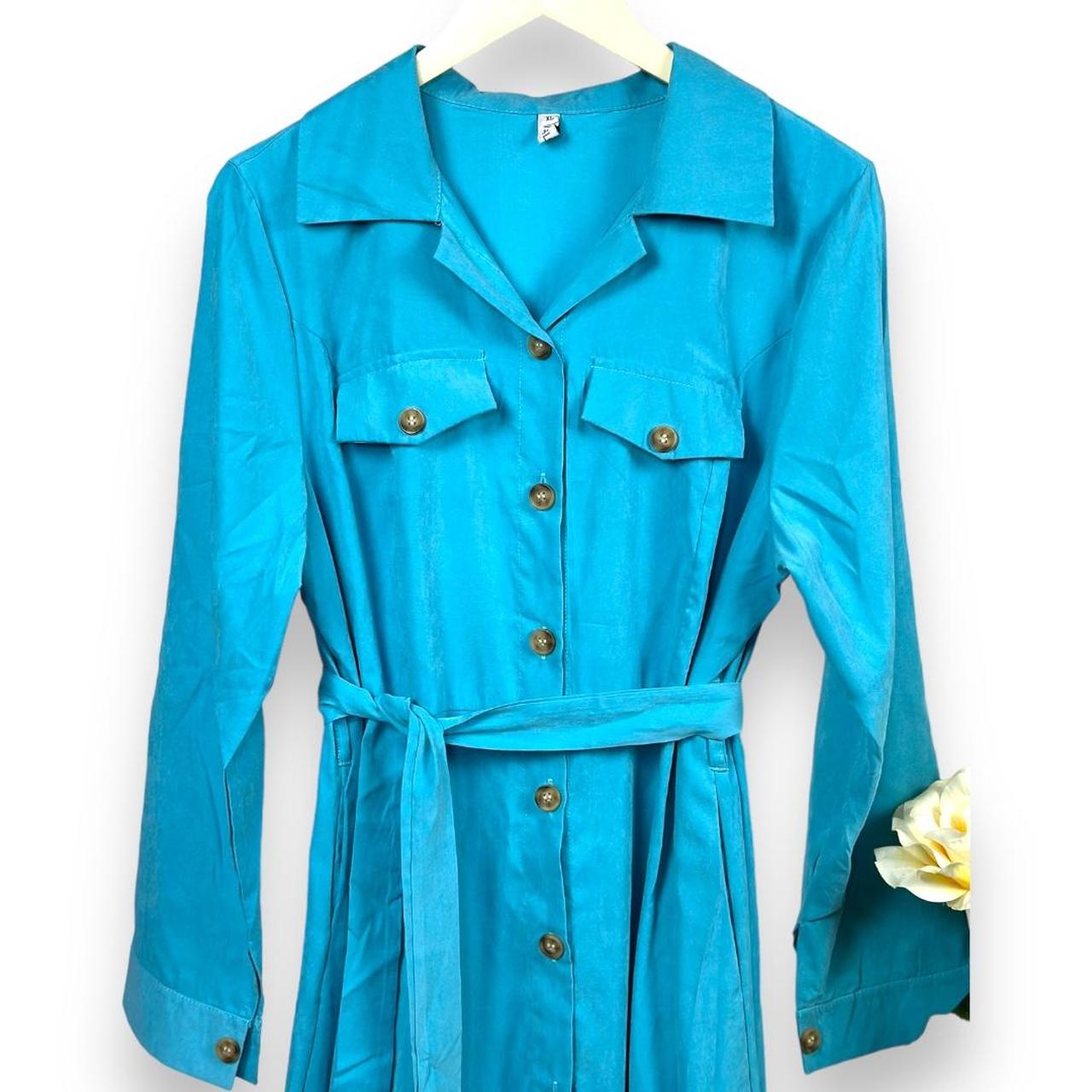 Mislook Aqua Maxi Dress Brand: MISLOOK Size:... - Depop