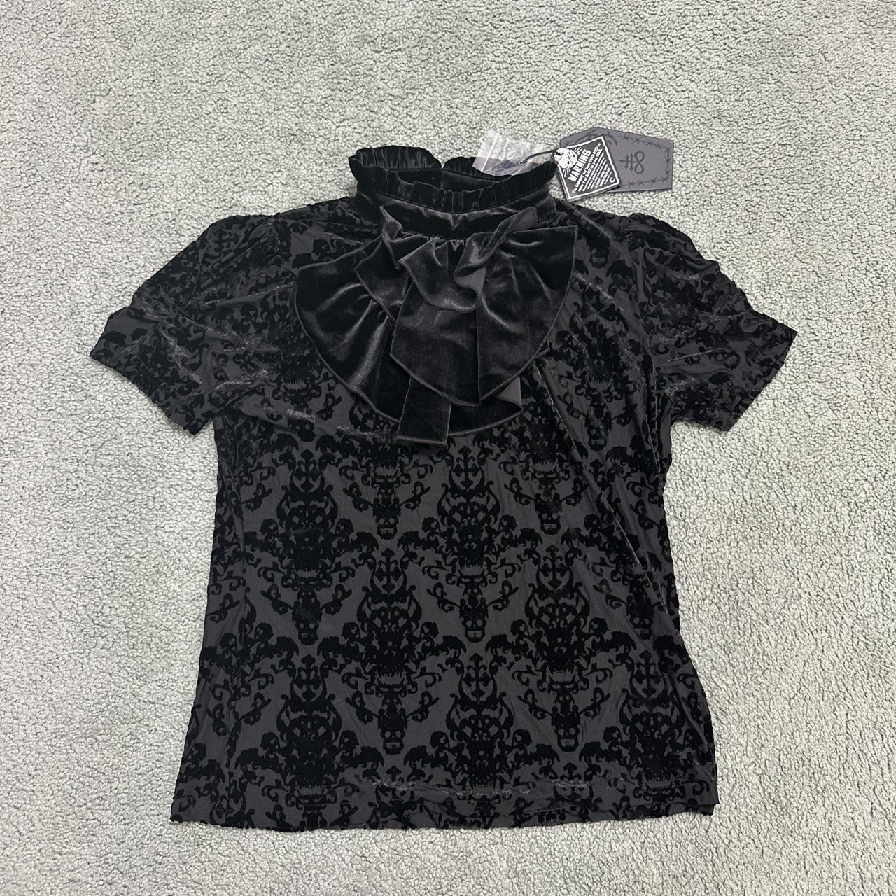 NWT killstar thelema thug blouse, velour skull print... - Depop