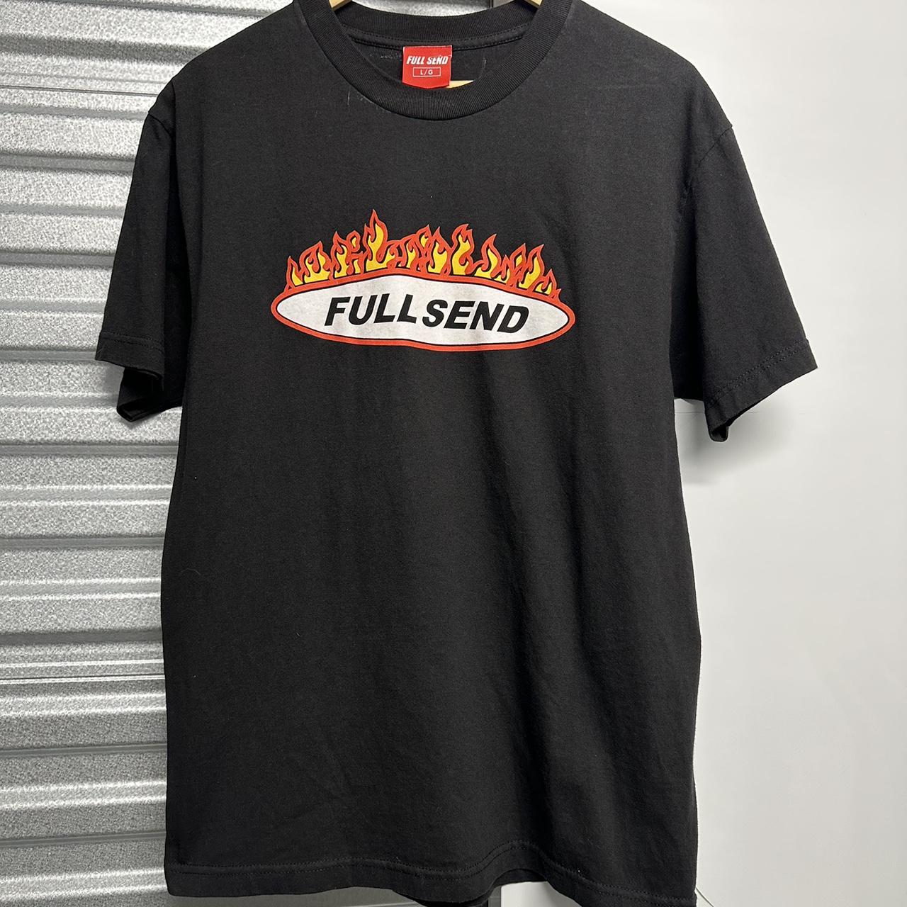 Full Send Nelk Boys Merch Flame Tee Clean graphic... - Depop