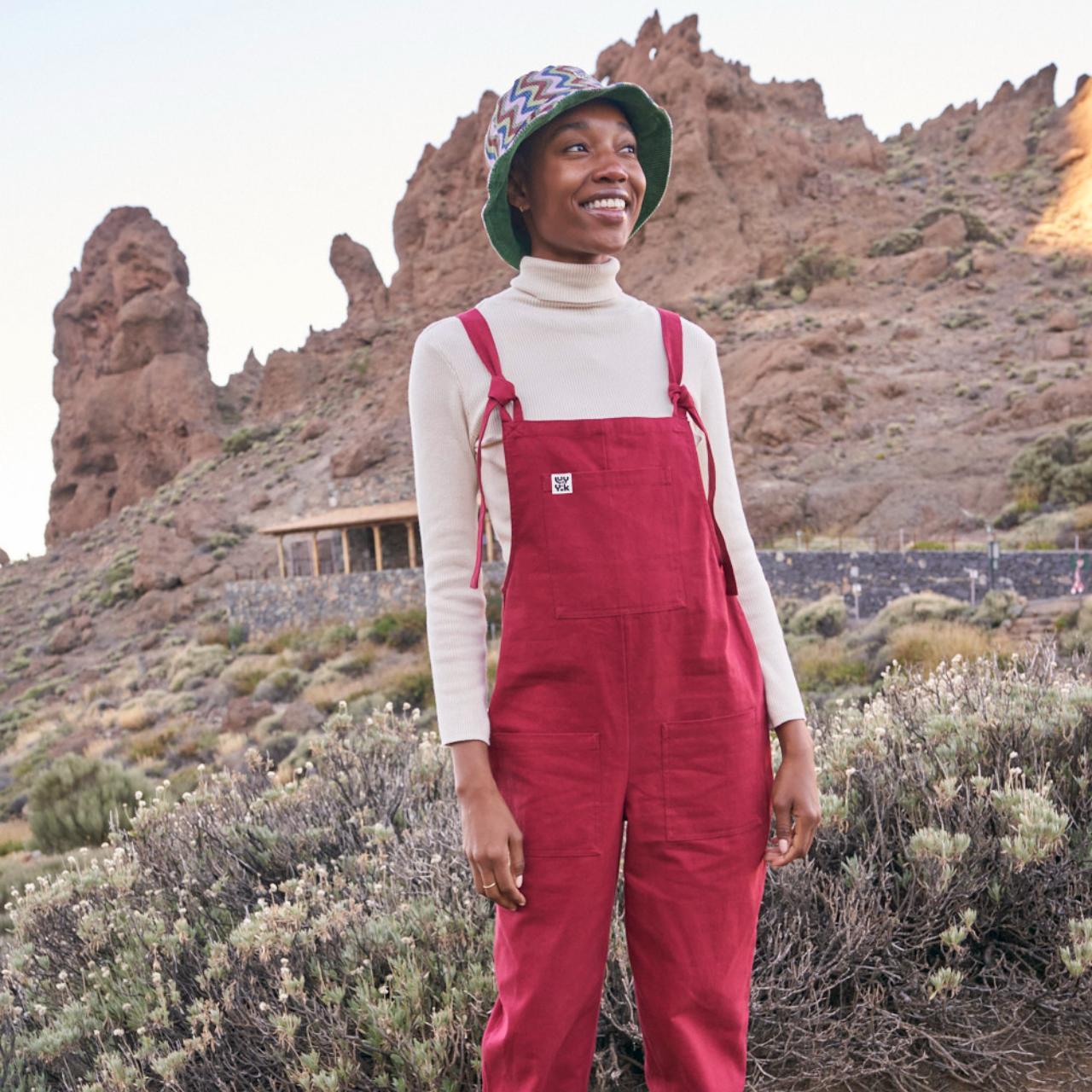 Original Dungaree: ORGANIC COTTON - Maroon -... - Depop