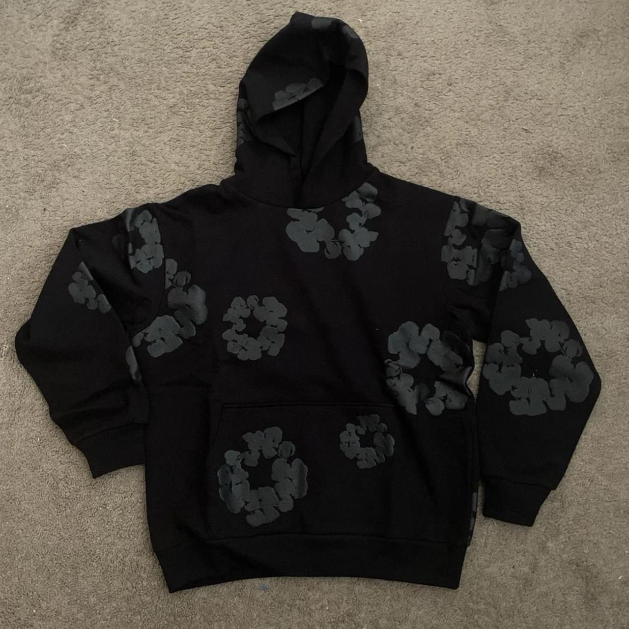 Denim Tears black on black hoodie! Size small!... | Depop