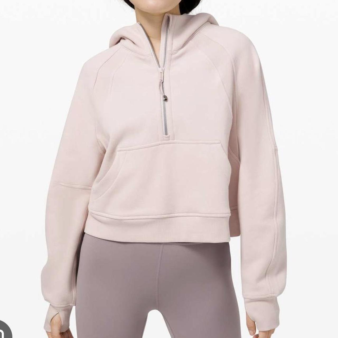 Lululemon scuba oversized half zip scuba light pink... - Depop