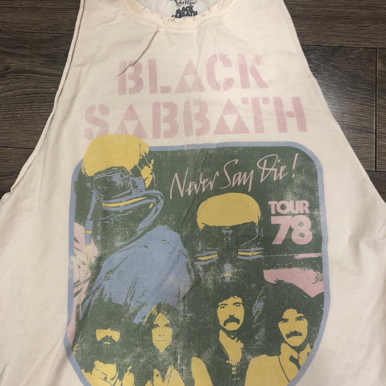 Thrashed beater Black Sabbath cut off tee Unisex... - Depop