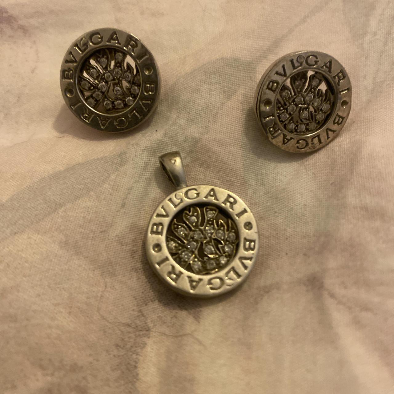 Authentic Bulgari set of earrings and a necklace... - Depop