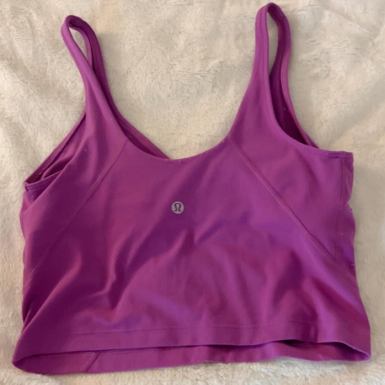 purple lululemon align tank worn a few times but in... - Depop