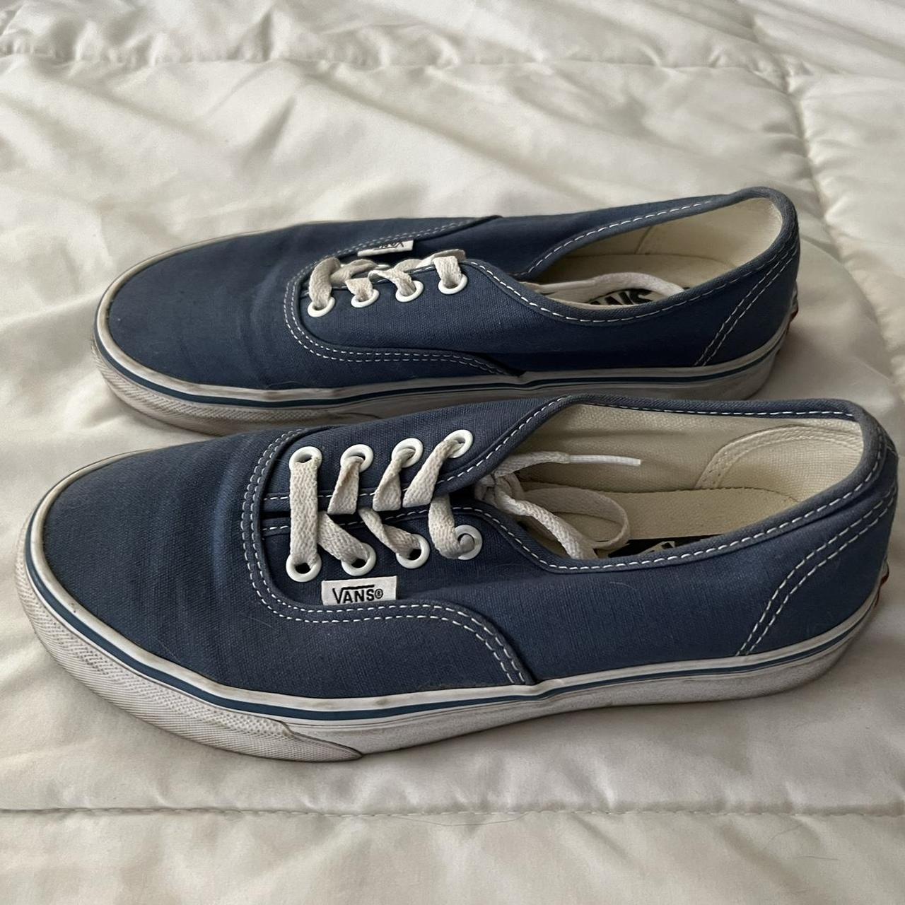navy blue vans women’s size 7 men’s size 5.5 - Depop