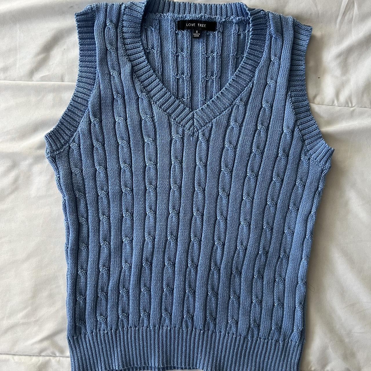 love tree sweater vest size small #y2k... - Depop
