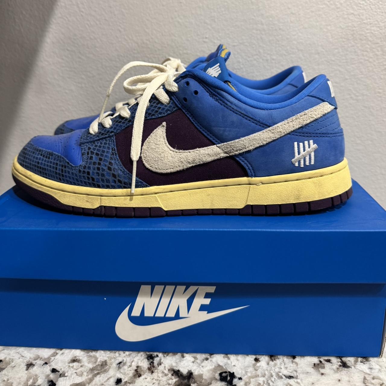 Undefeated Nike Dunk. Size 12. Worn a few times good... | Depop