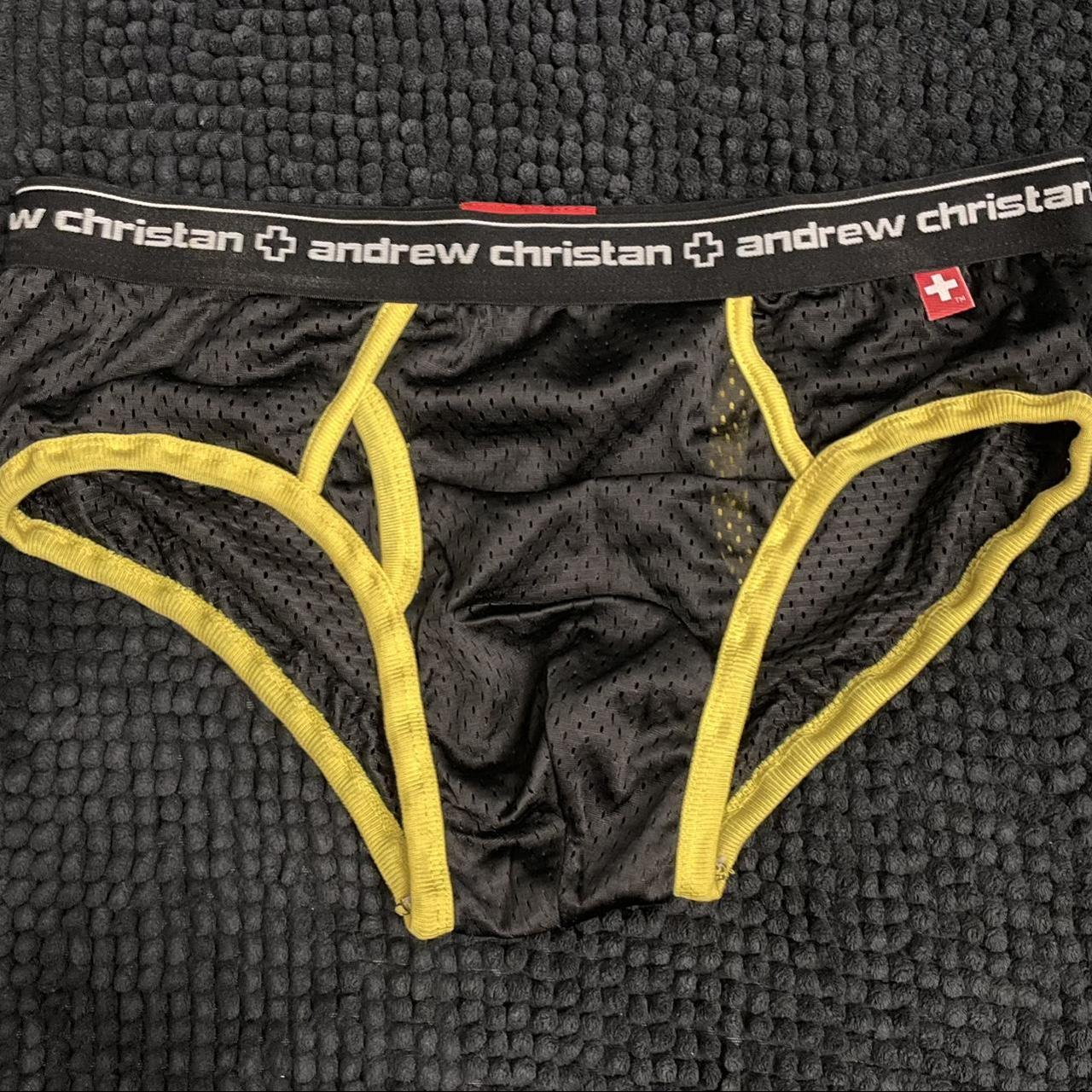 Black mesh briefs, size large, brand new. Model... - Depop