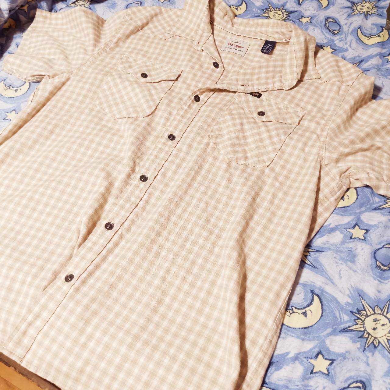Checkered flannel button-up. Wrangler brand. - Depop