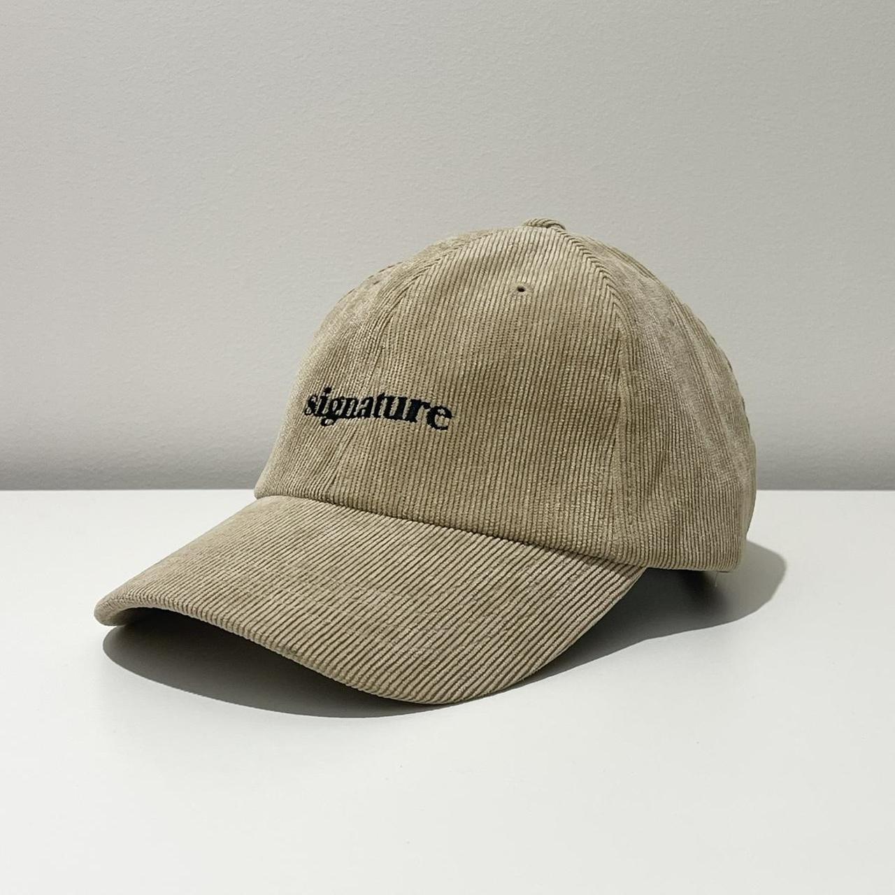 #BROSS - tan signature corduroy cap composition:... - Depop
