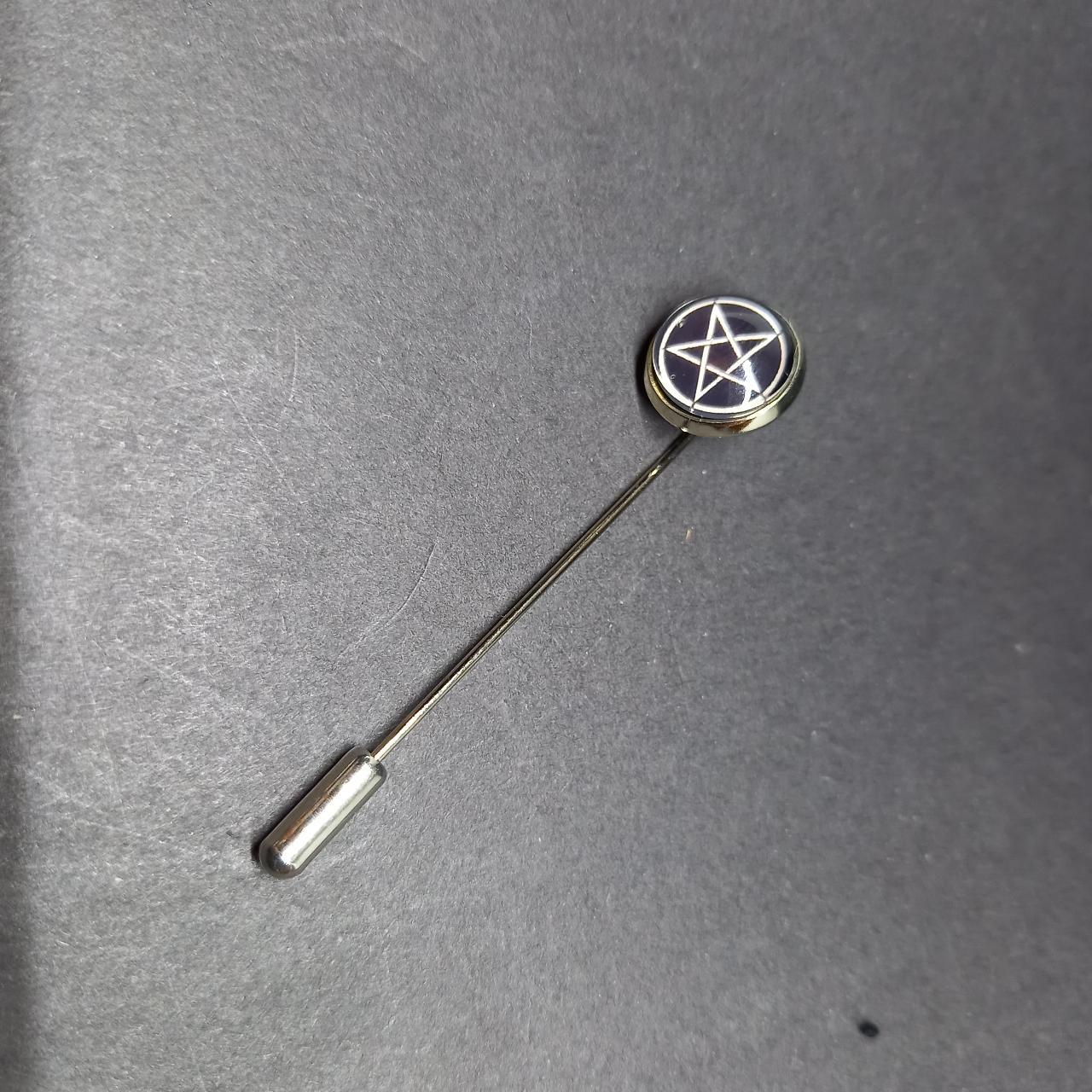 inverted pentagram 5.5 cm long lapel or tie pin .a... - Depop