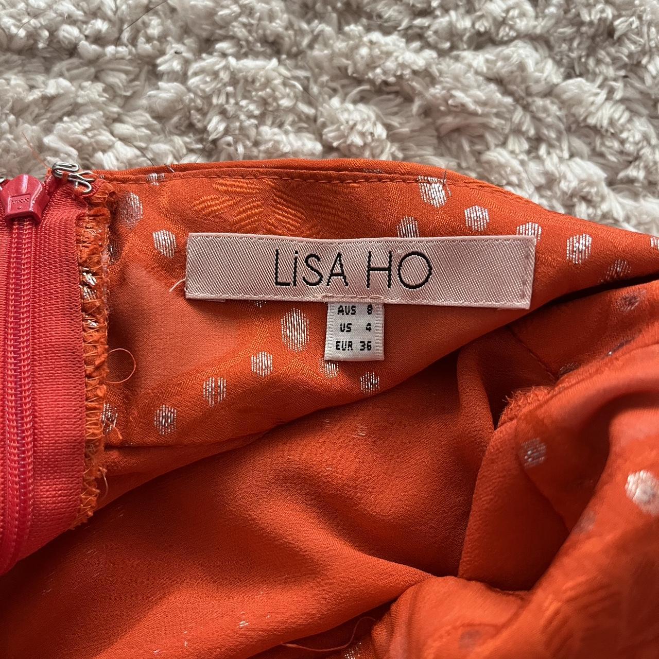 Lisa Ho Orange Halter Neck Dress. Gorgeous vintage... - Depop