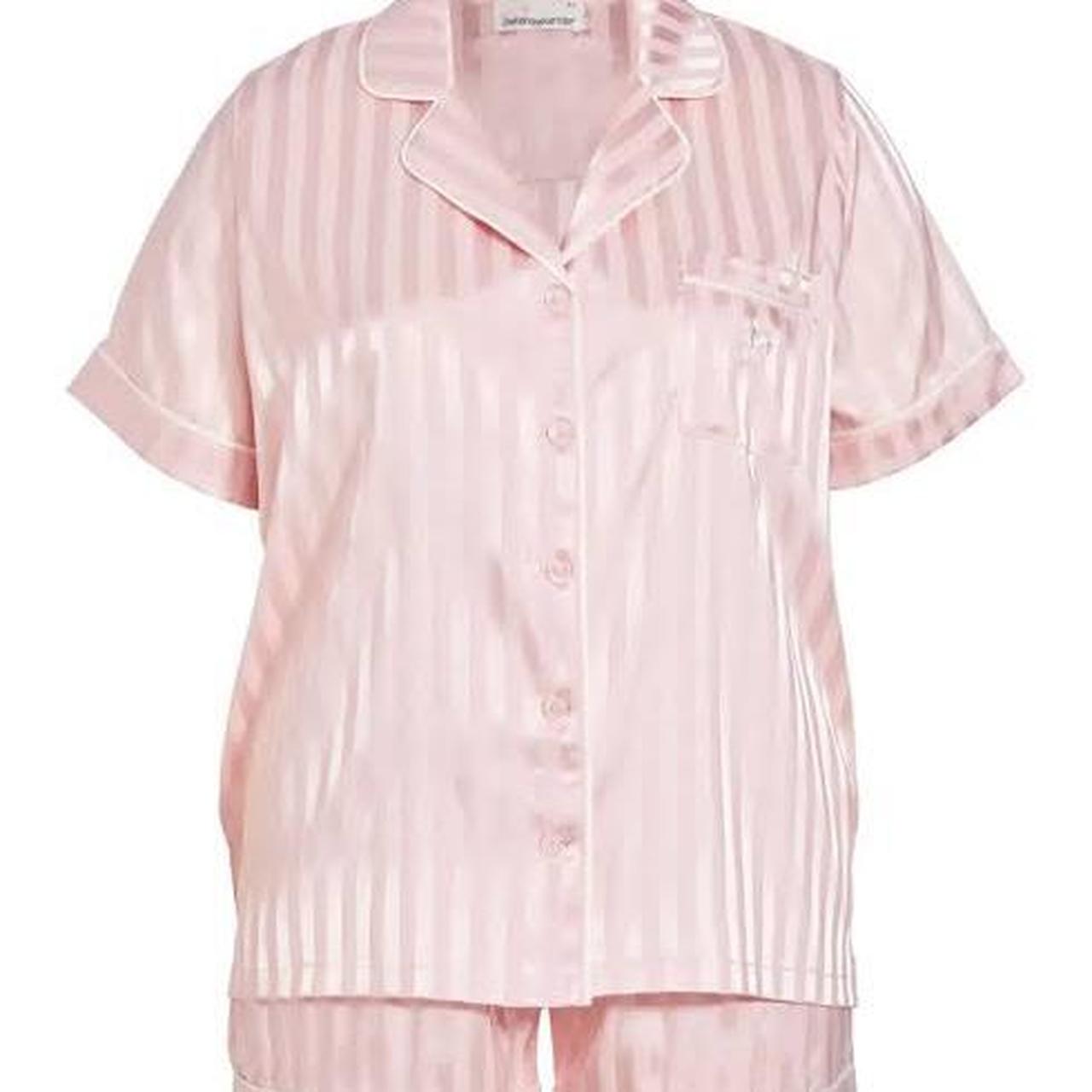 Peter Alexander pink satin set Size m Hardly worn - Depop