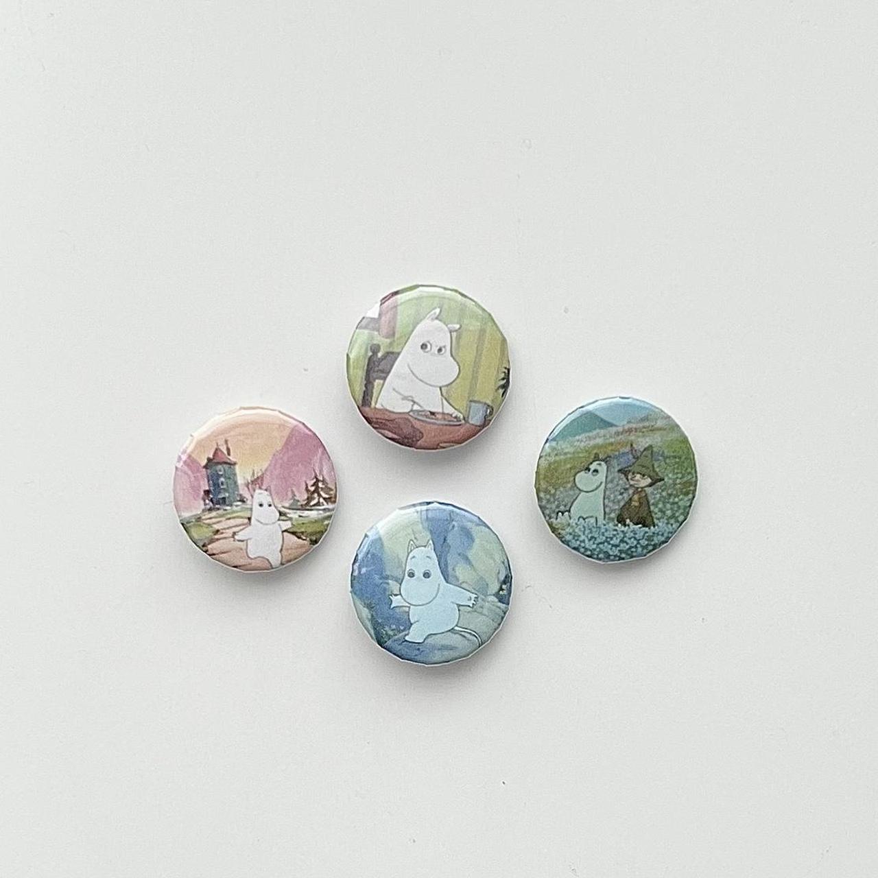 moomin pin badge set! 25mm in width message with... - Depop
