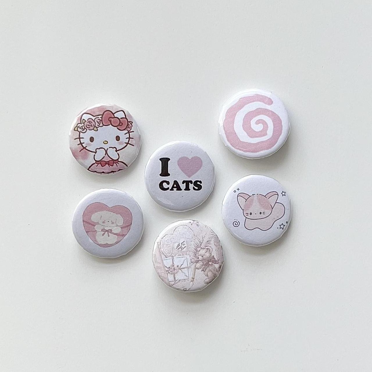 pink pin badge set! message with any questions or... - Depop