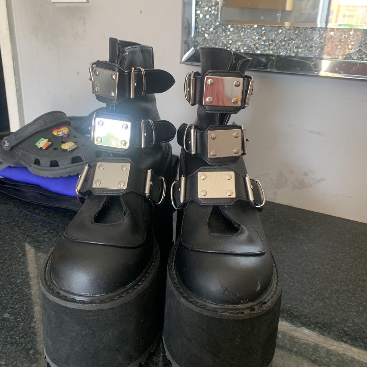 Demonia Women's Black Boots | Depop