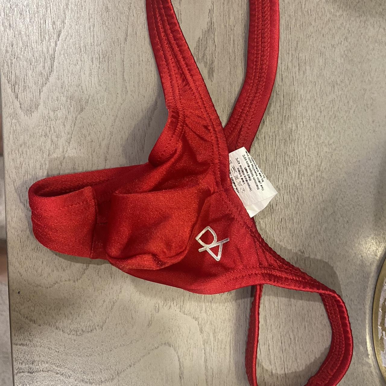Men small red thong Great condition #thong... - Depop