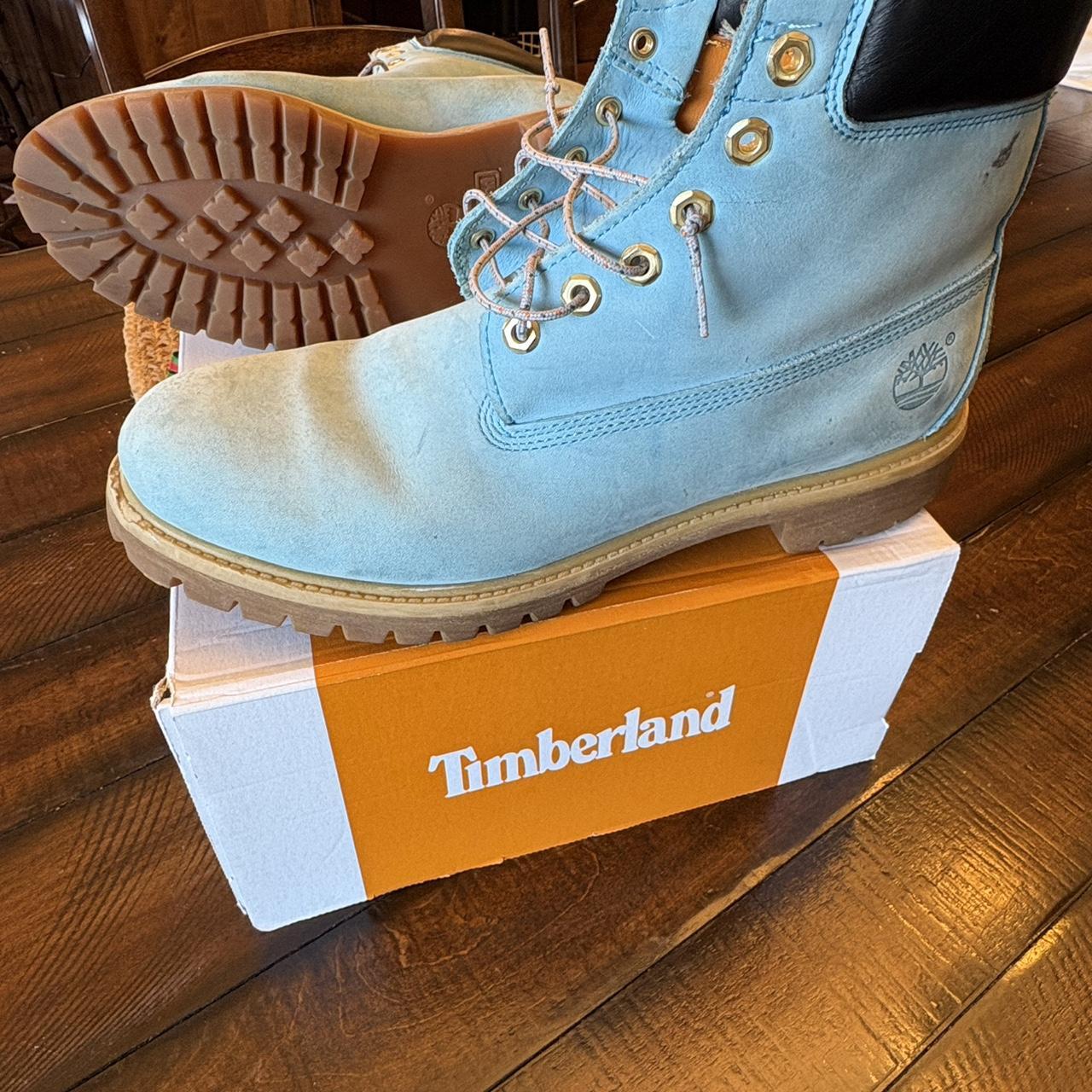 Blue Timberland boots (12) #timberland #boots #timbs | Depop