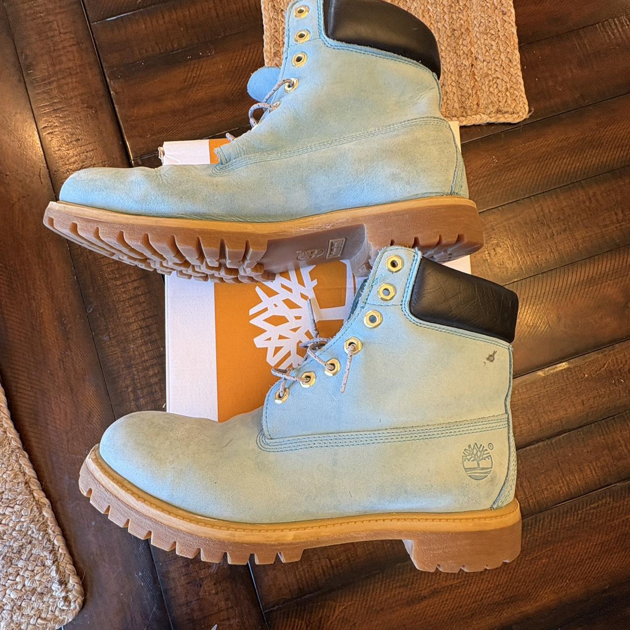 Blue Timberland boots (12) #timberland #boots #timbs | Depop