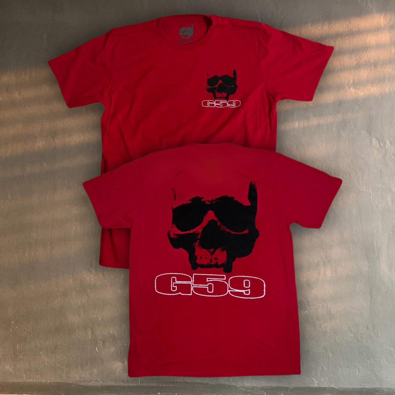 FTP Men's Red and Black T-shirt | Depop