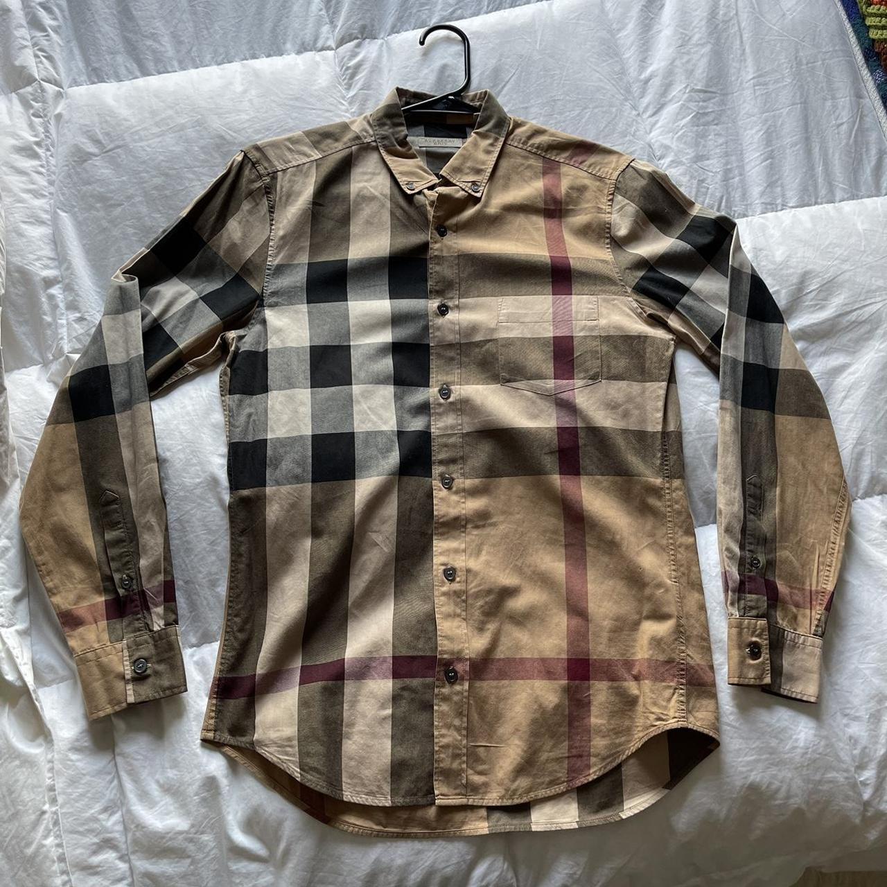 Burberry Button Up Shirt tag size small excellent... - Depop