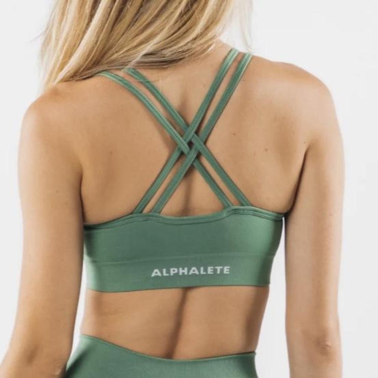 Alphalete revival sports bra Size: xs Color: jade - Depop