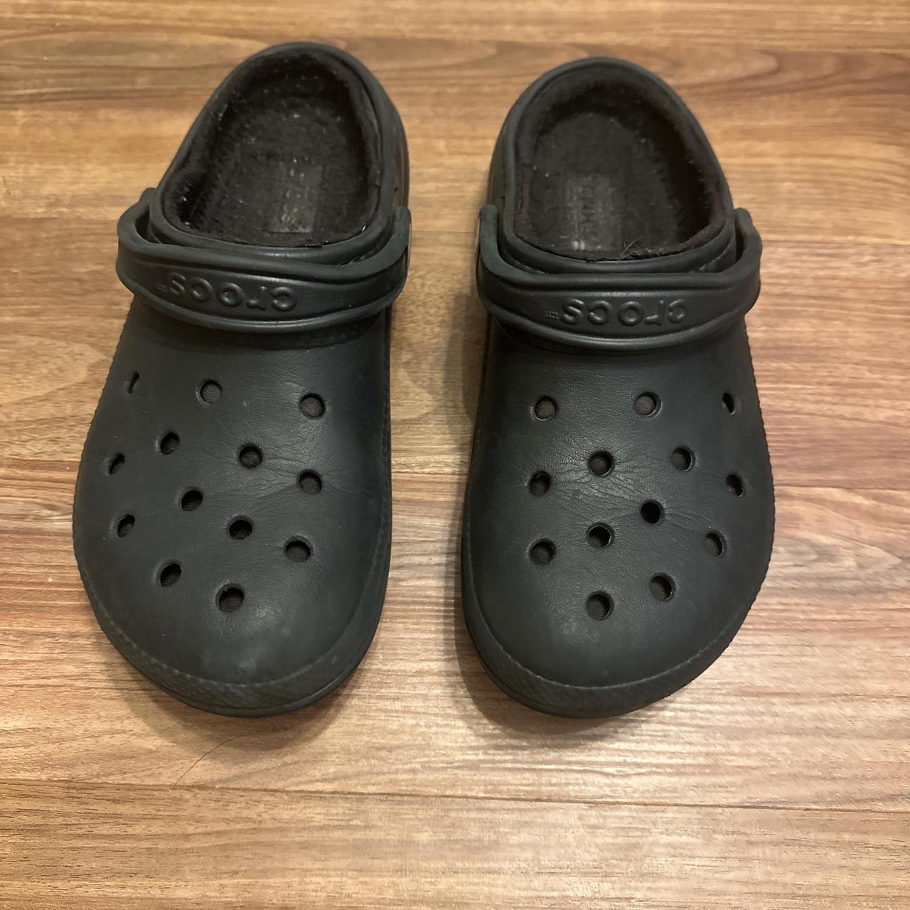 Worn fuzzy crocs, Inside can be lint rolled before i... - Depop